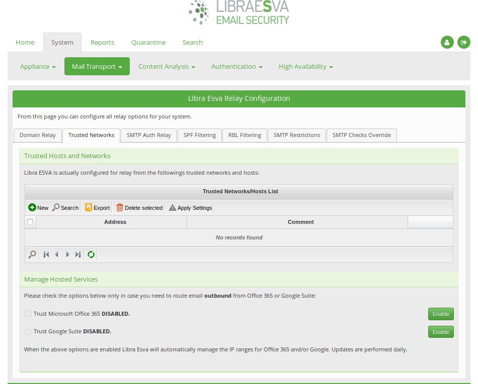 Relay Configuration – Libraesva Docs