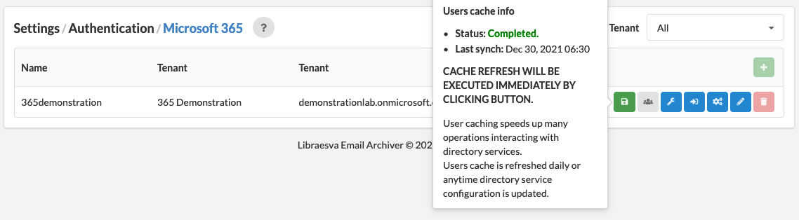 Directory service users cache – Libraesva Docs